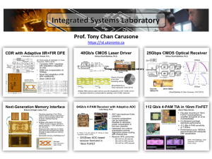 “Modern Wireline Transceivers” – Prof. Tony Chan Carusone (University ...